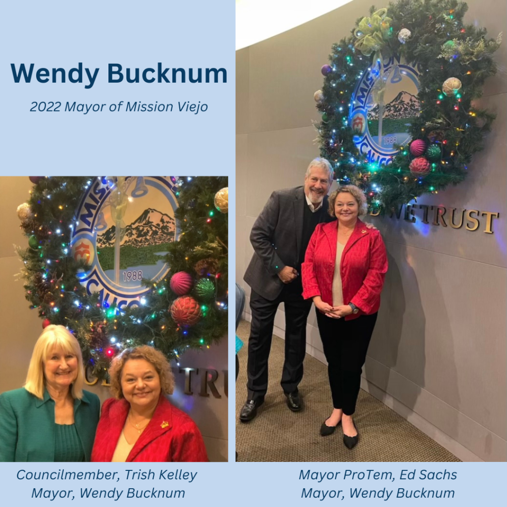 Wendy Bucknum - 2022 Mayor of Mission Viejo - Murow Development Consultants